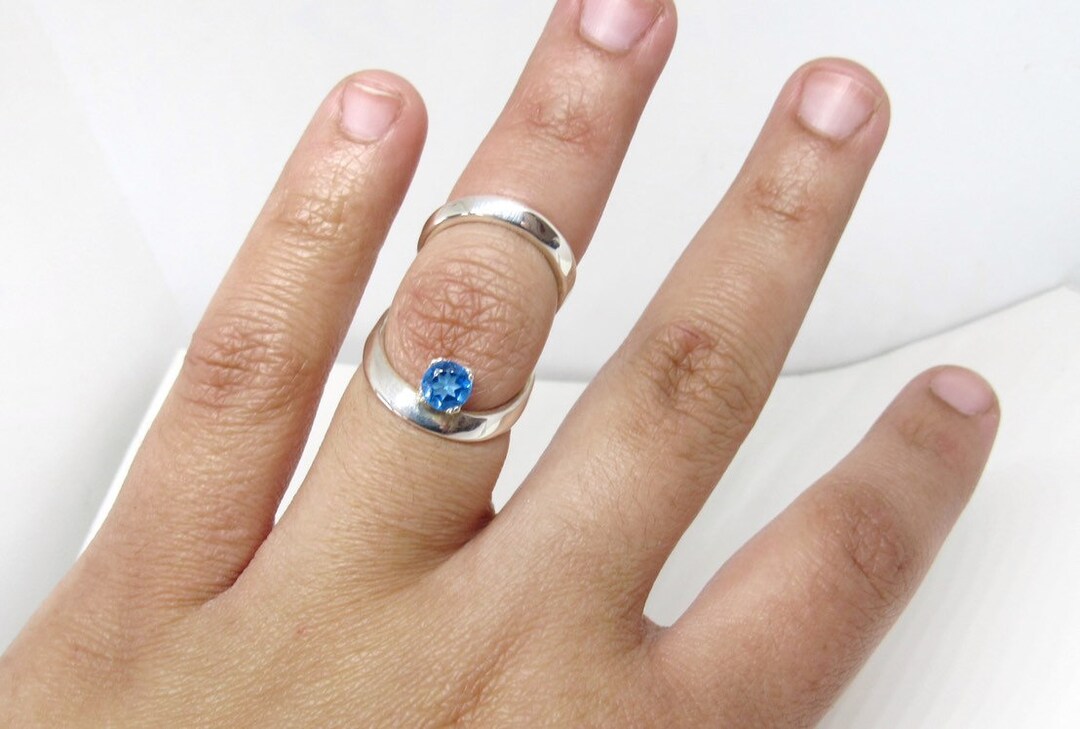 Sterling Silver Birthstone Swan Splint Ring: DIP/PIP/IP Joint Support ...