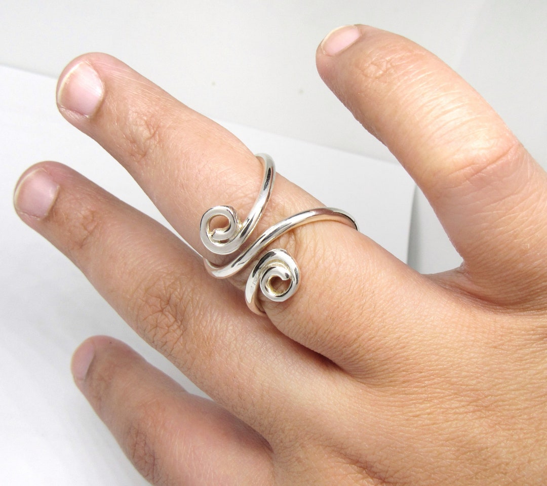 Mallet Splint Ring • Mallet Finger Ring • Silver Mallet Finger Splint ...