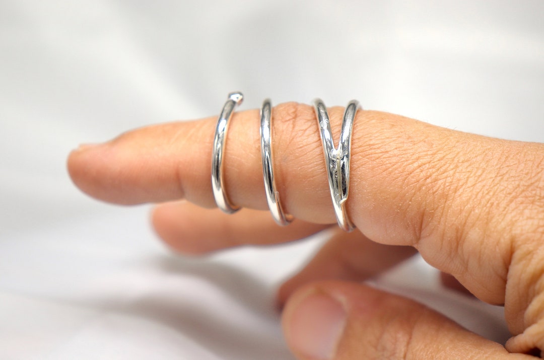 Sterling Silver Spiral Finger Splint: Handmade Trigger Finger Support ...