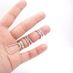 Attached Adjustable Silver Splint Rings DIP PIP and MCP • Combination ...