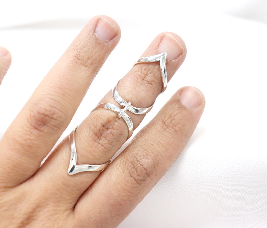 Vswancombination Splint Ring • Ring Splint • Thin Swan Neck Splint in Silver for PIP or DIP ...