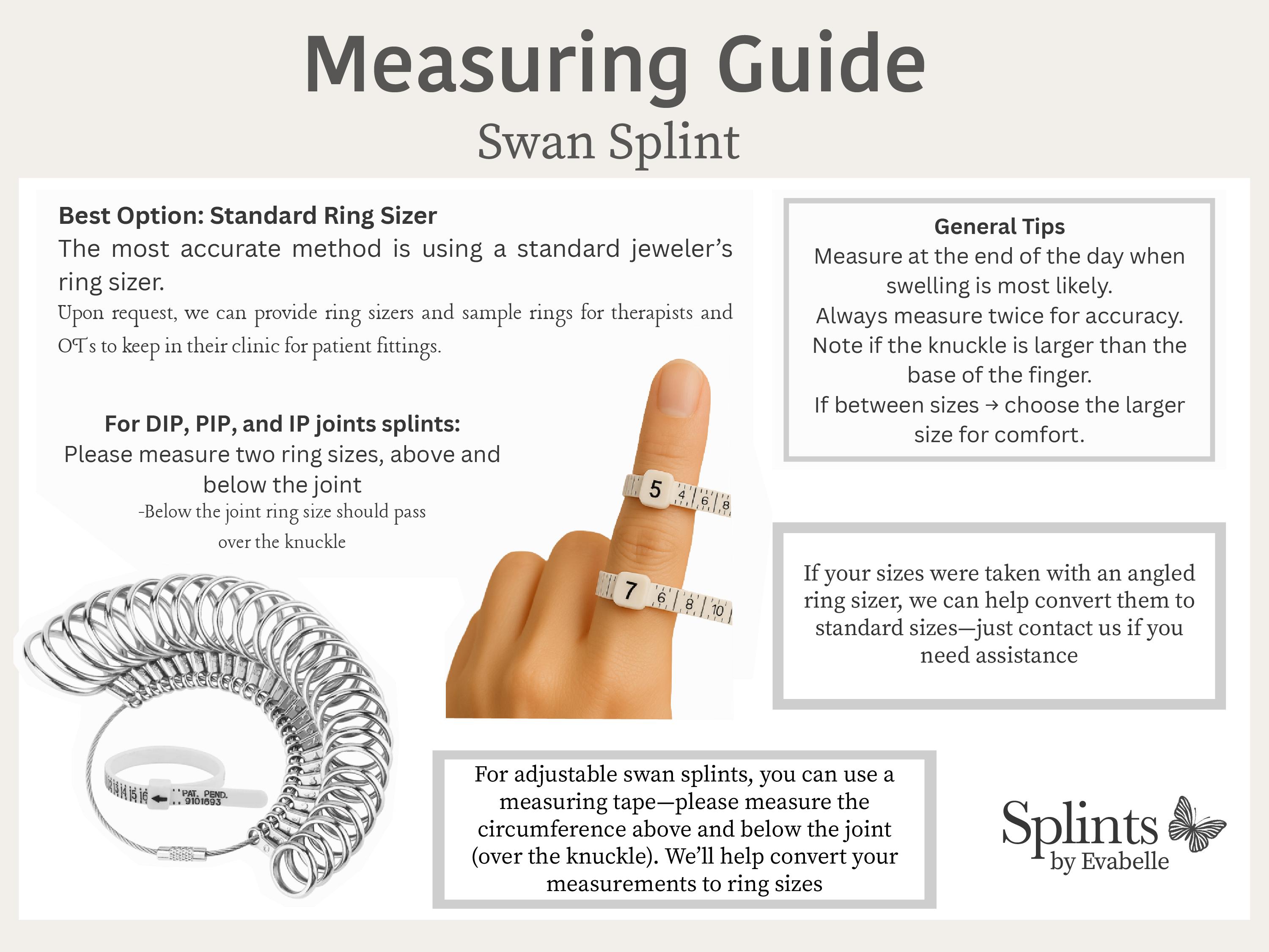 Sterling Silver Swan Neck Splint Ring for PIP DIP Joint - Arthritis Aid ...