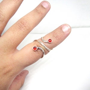 Mallet Finger Ring With Carnelian Stone • Trigger Finger Splint Ring ...