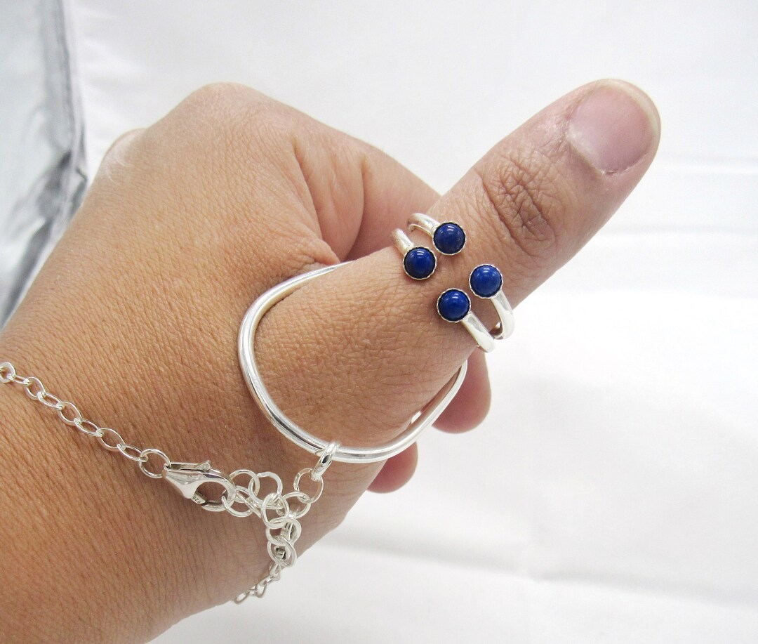 Thumb MCP Splint With Stones • Adjustable Sterling Silver Splint Ring ...