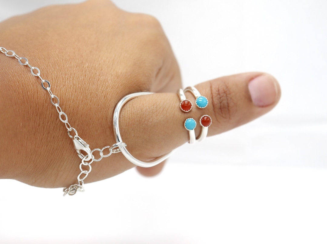 Thumb MCP Splint With Stones • Adjustable Sterling Silver Splint Ring ...
