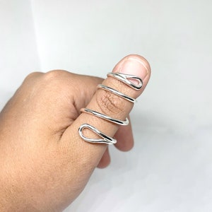 Sterling Silver or Brass Spiral Splint Ring: Handmade Trigger Finger ...