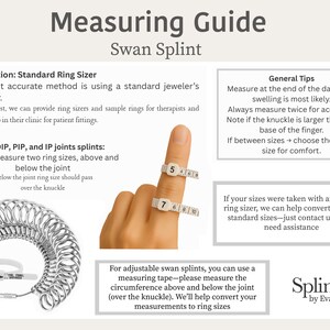 Sterling Silver Swan Splint Ring for PIP or DIP Joint - Etsy