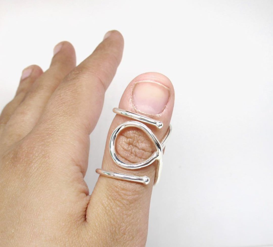Handmade Sterling Silver Trigger Finger Splint Ring - Etsy