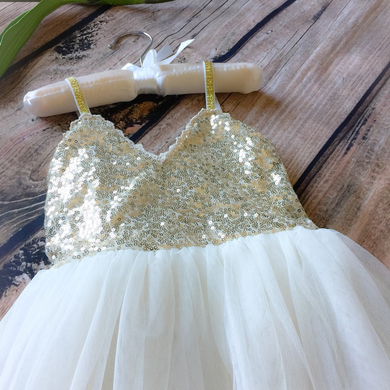 Gold Flower Girl Dress - Etsy