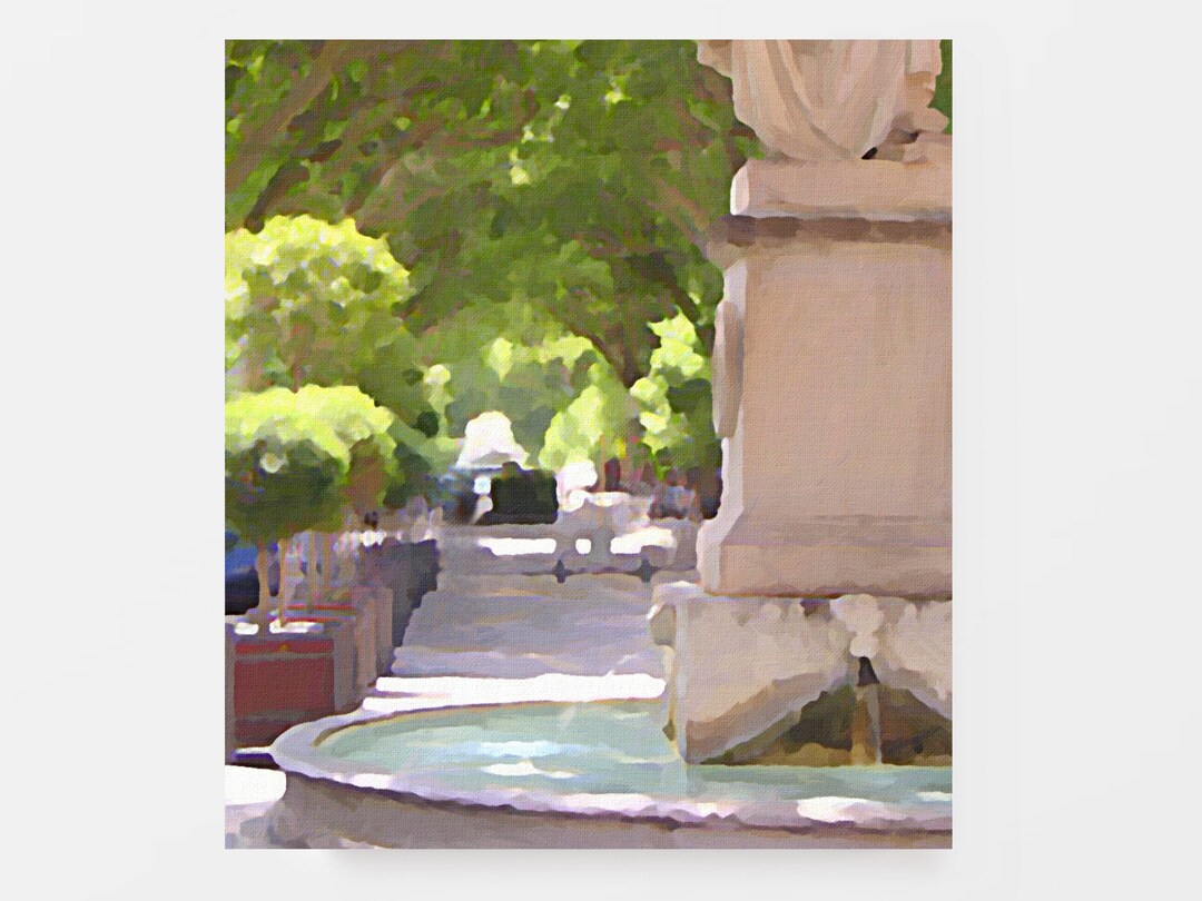Provence Fountain Original Artwork PRINTABLE Wall Art DIGITAL Prints ...