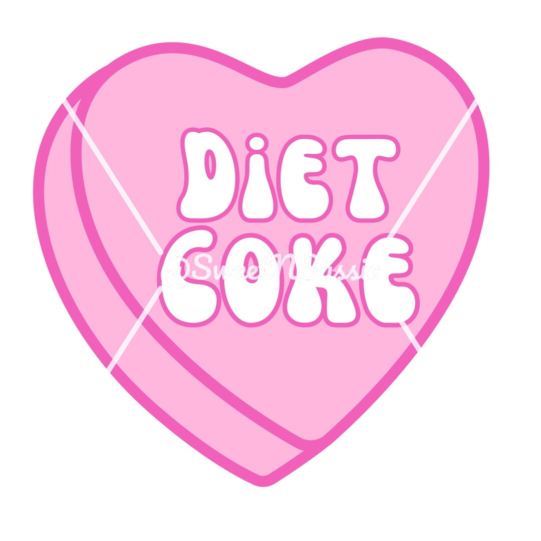 Pink Diet Coke Valentines Heart Png File - Etsy