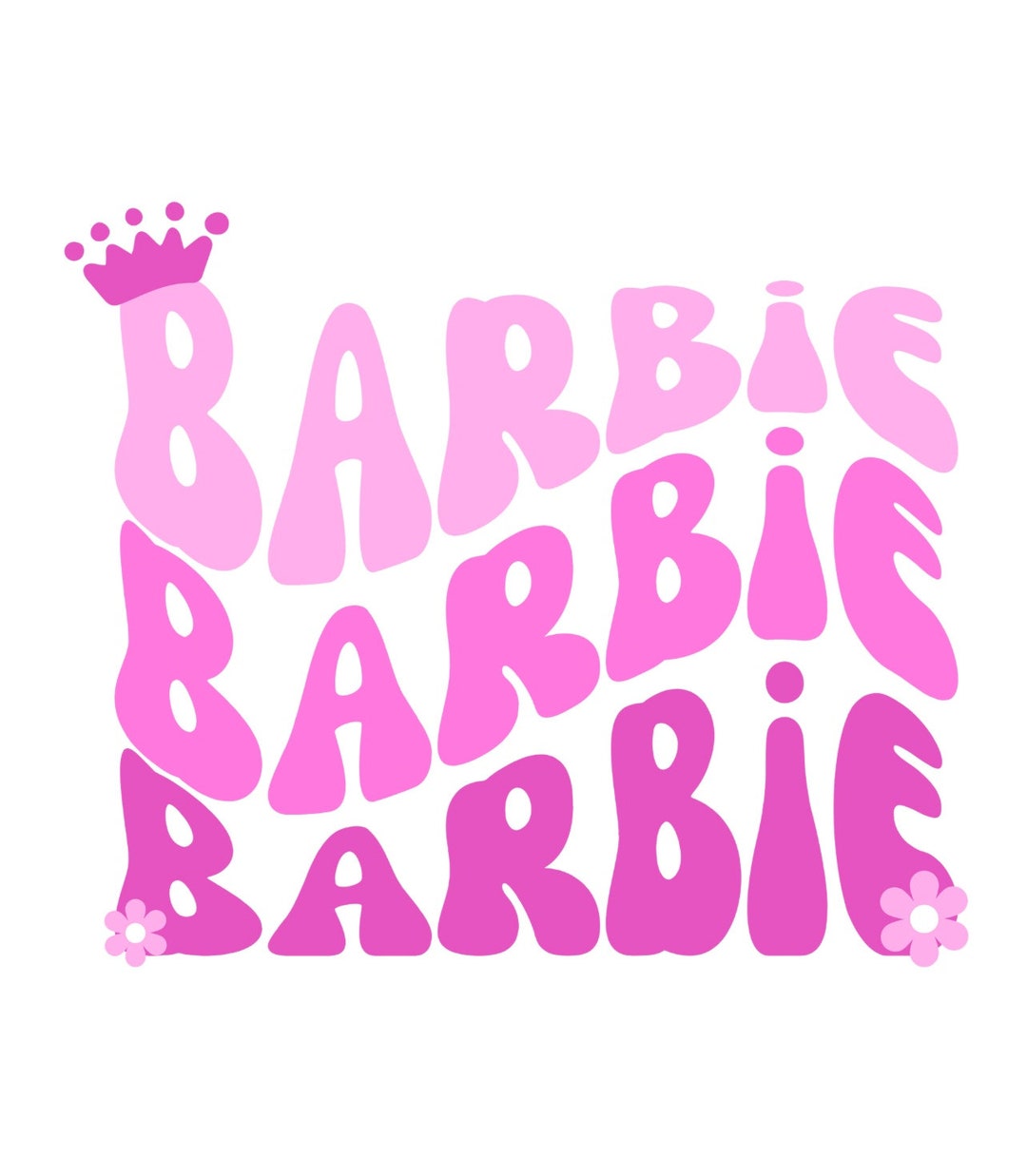 Barbie Barbie Flowers Wavy PNG File/ Cute - Etsy