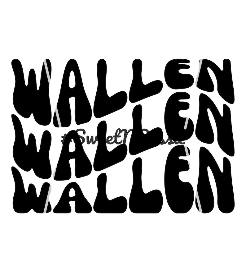 Black Wavy Wallen Wallen Png File - Etsy
