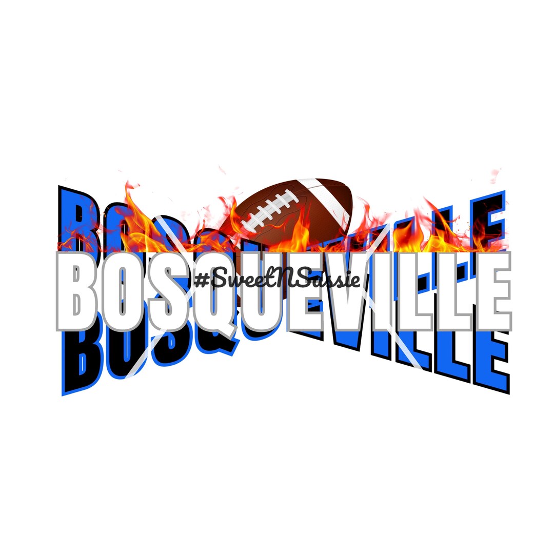 Bosqueville Football Fire Bow Design/ PNG, T-shirts, School - Etsy