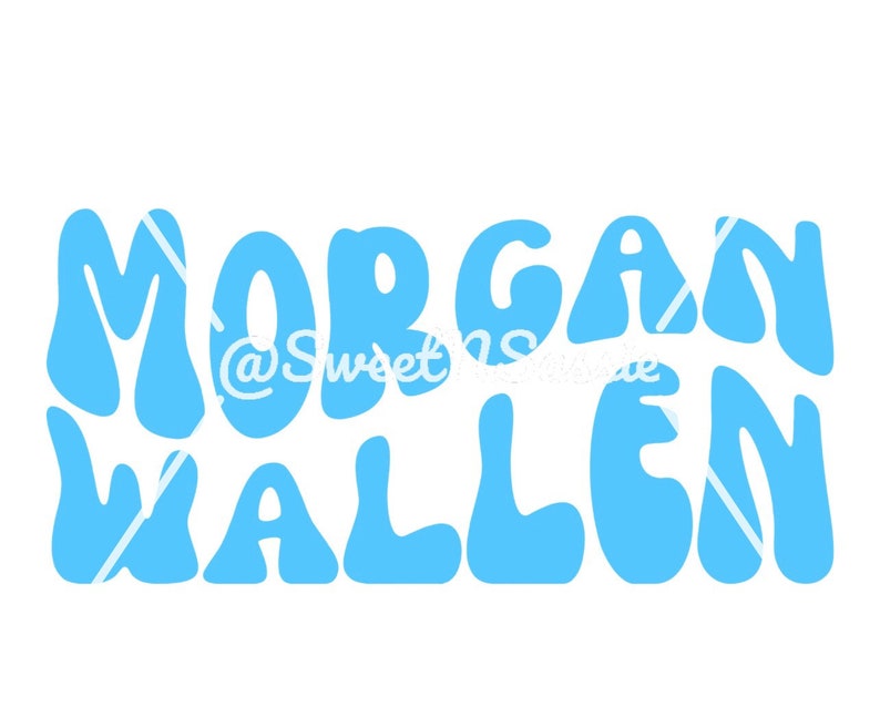 Blue Wavy Wallen Png File - Etsy