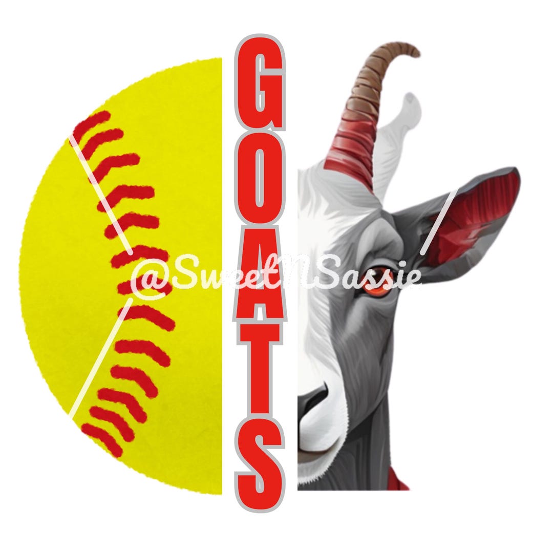 Half Softball and Goat Png File - Etsy