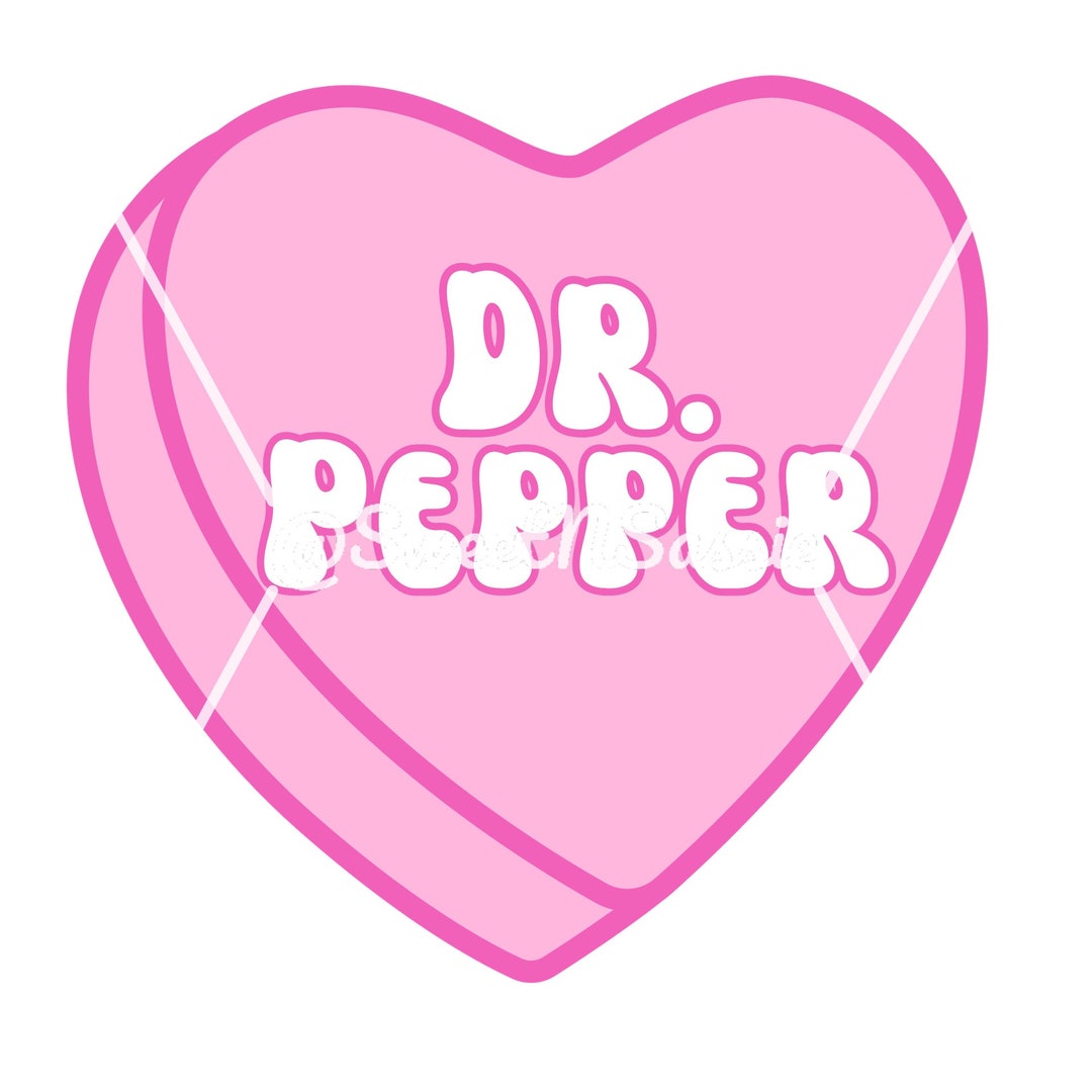 Pink Dr Pepper Valentines Heart Png File - Etsy