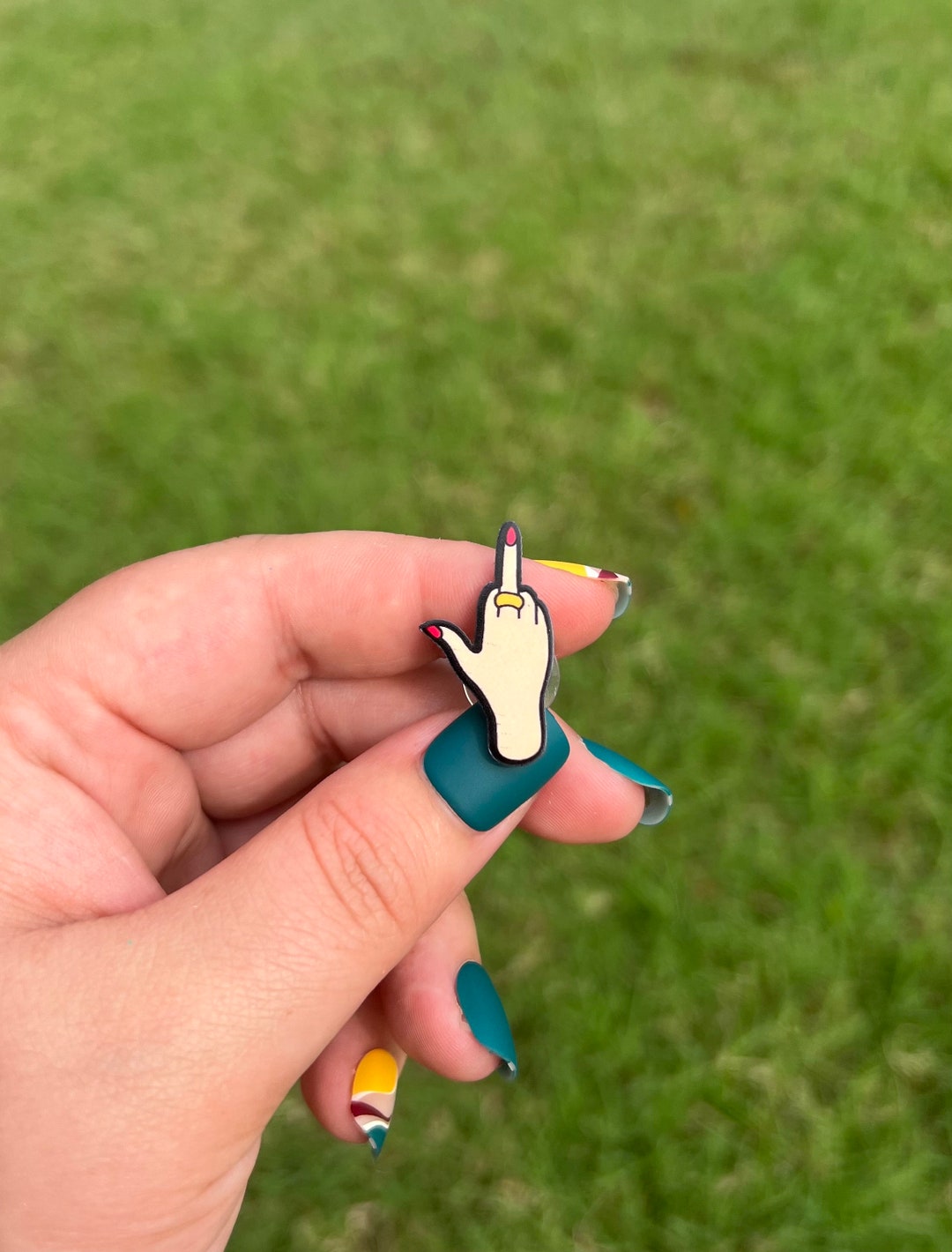 1 Middle Finger Croc Charm - Etsy