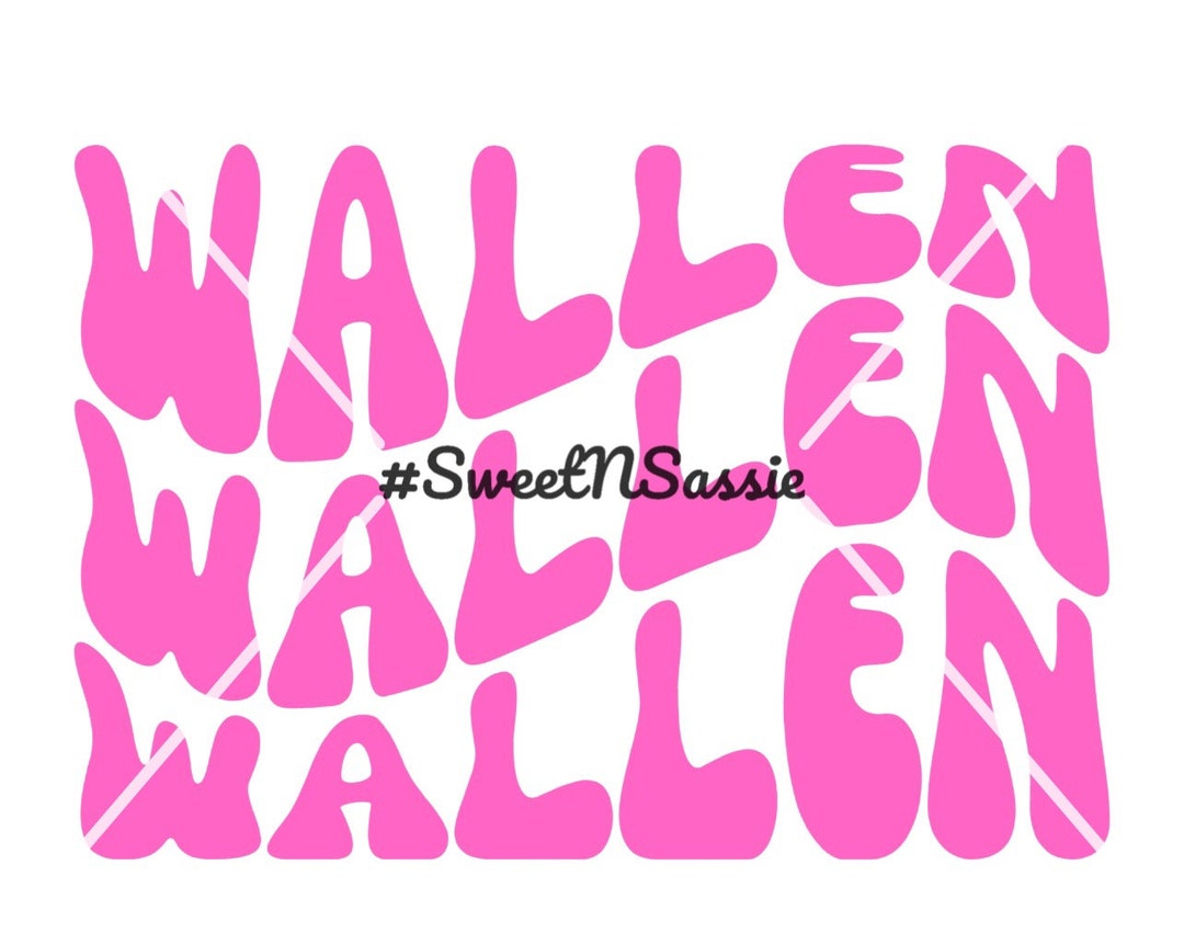 Pink Wavy Wallen Wallen Png File - Etsy