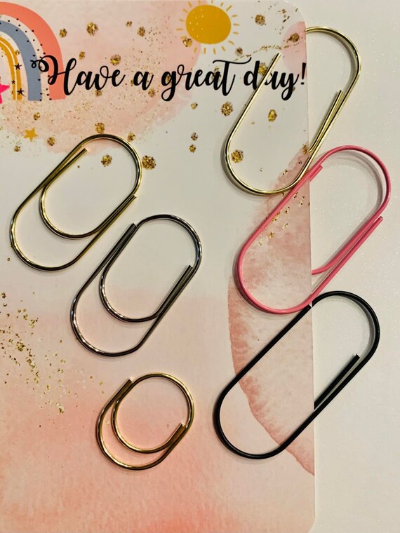 Wide Paper Clips/ Large Paper Clips/ Planner-paperclip - Etsy