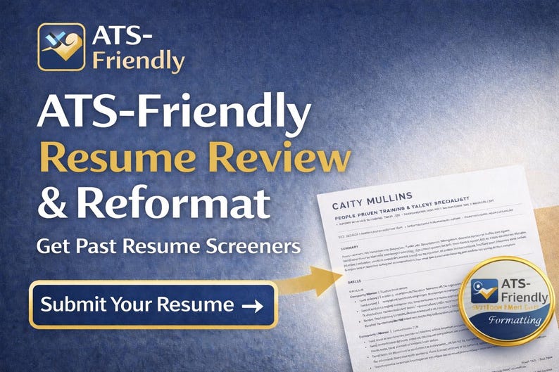Resume Review & ATS Reformatting | Professional Resume Editing ...