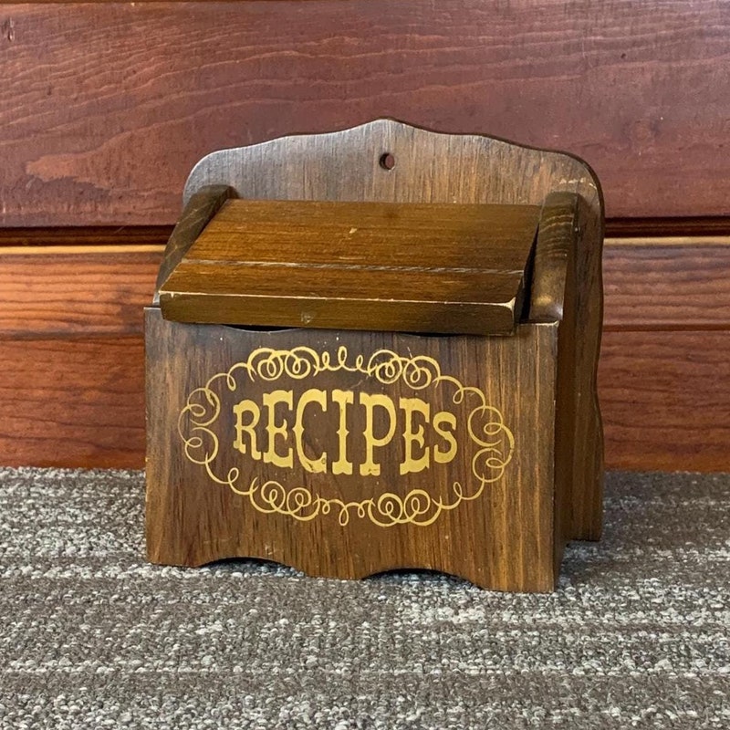 Vintage Recipe Box - Etsy