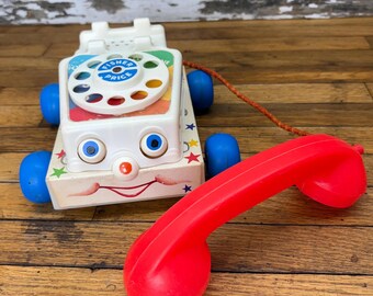 Fisher Price Chatter Phone Toy Rotary Dial Telephone 747 1961 Vintage ...