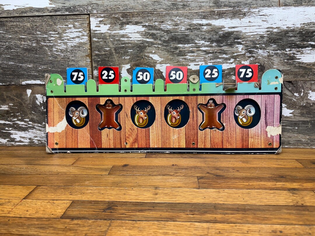 Vintage 1950s-1960s Cadaco-ellis Trophy Hunt Sharpshooter Animal Target ...