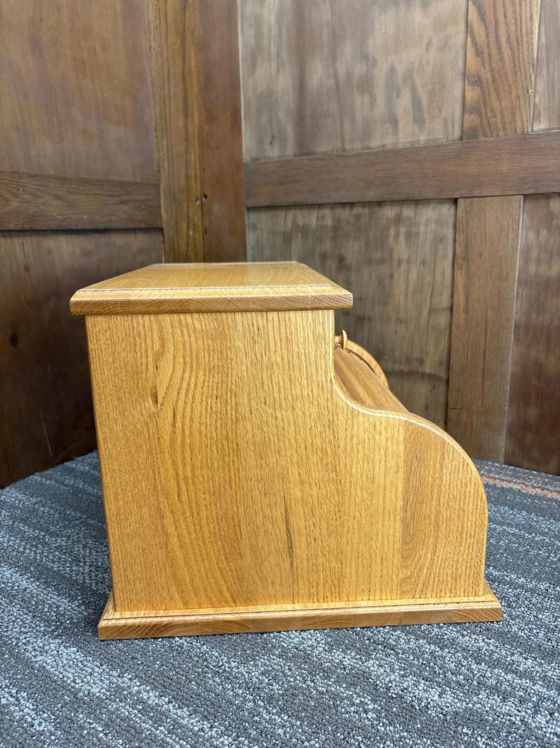 Oak Roll Top Bread Box Appliance Garage With Drawer - Etsy
