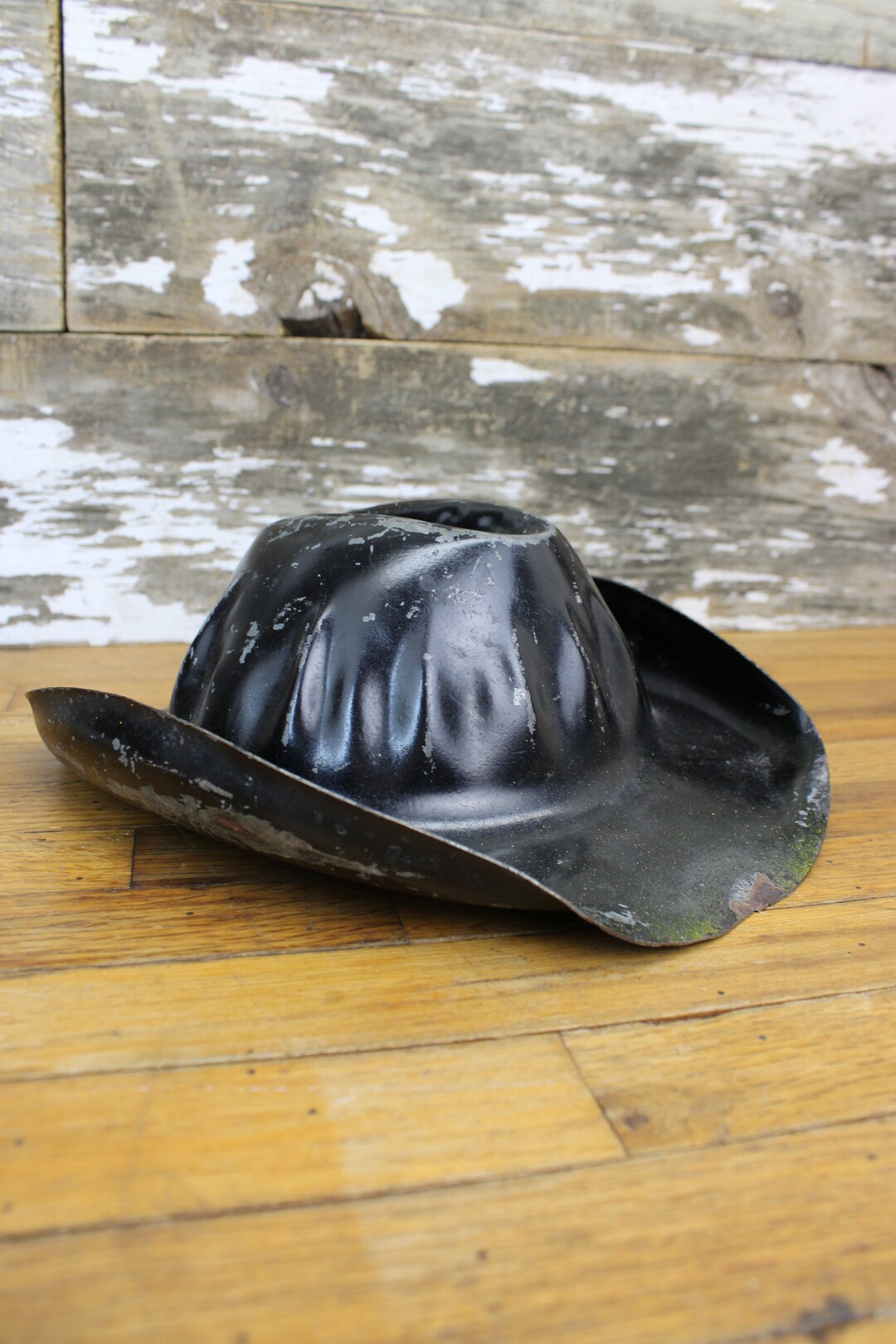 Vintage Small Stamped Steel Cowboy Hat, Fire Fighter Hat - Etsy