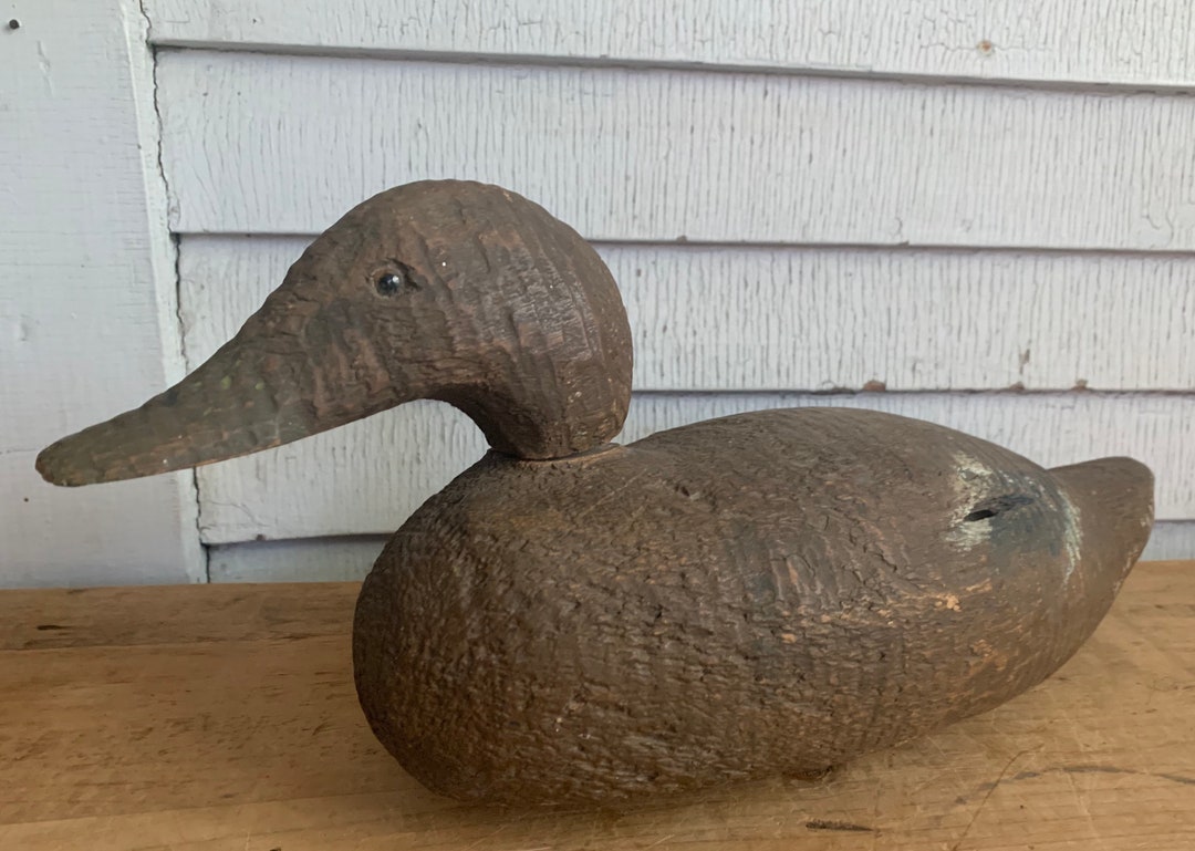 Antique Primitive Wooden Duck Decoy - Etsy
