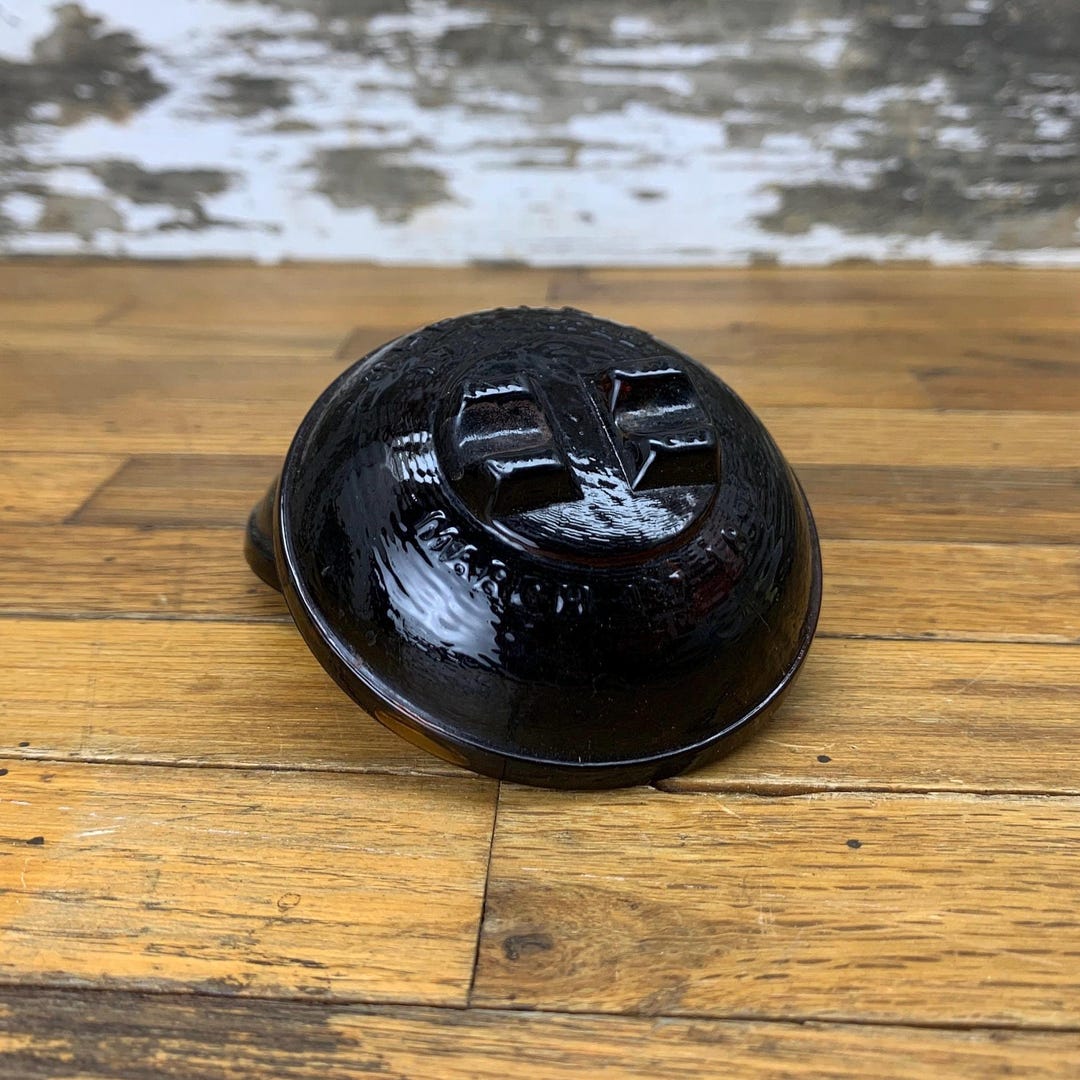 Antique Brown Glass Weir Jar Lids - the Weir Company - Copyright 1892 ...