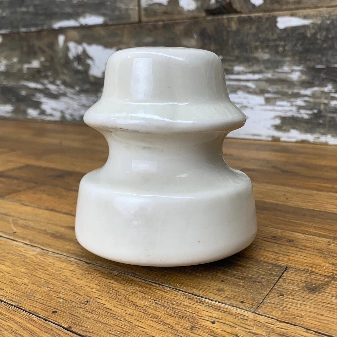 Vintage White Porcelain Insulator - Unmarked - Uncracked - Etsy
