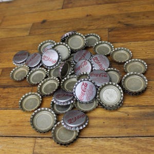 Vintage Unpressed Silver Coca Cola Caps - Unused Coke Caps - Vintage ...