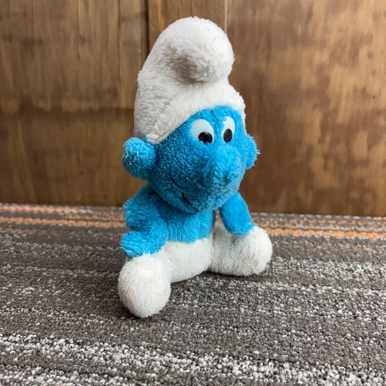Vintage Smurfs Plush Wallace Berrie 1980 Peyo Smurf - Etsy