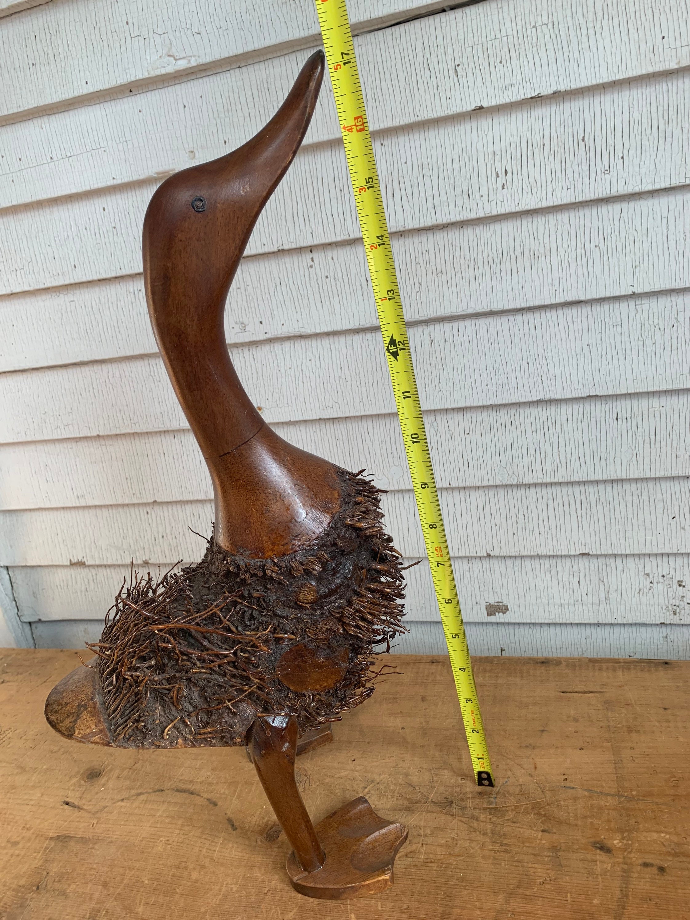 Vintage Bamboo Root Carved Duck Natural Bamboo Root Carving - Etsy