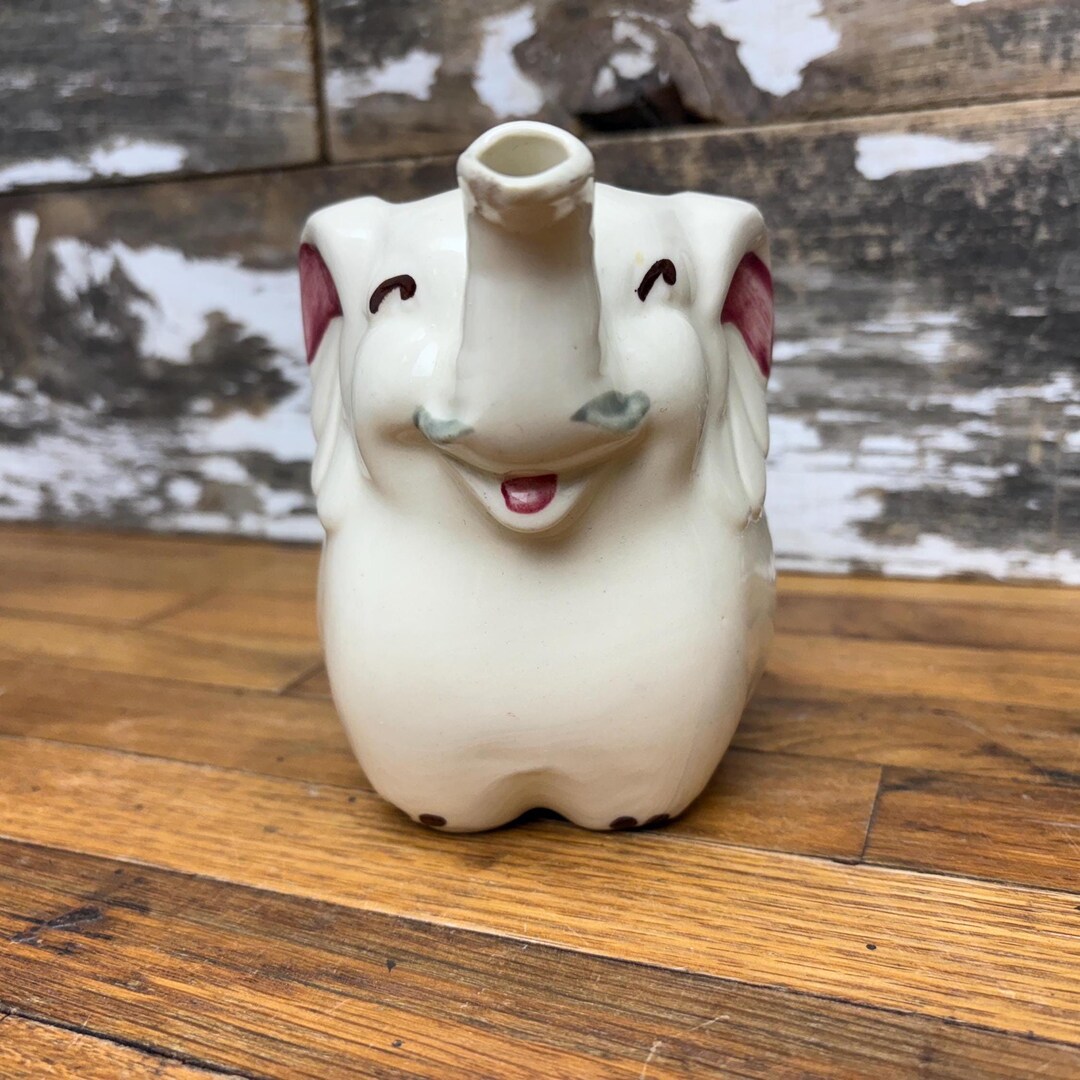 Vintage Ceramic Elephant Shawnee Creamer Pitcher - Etsy