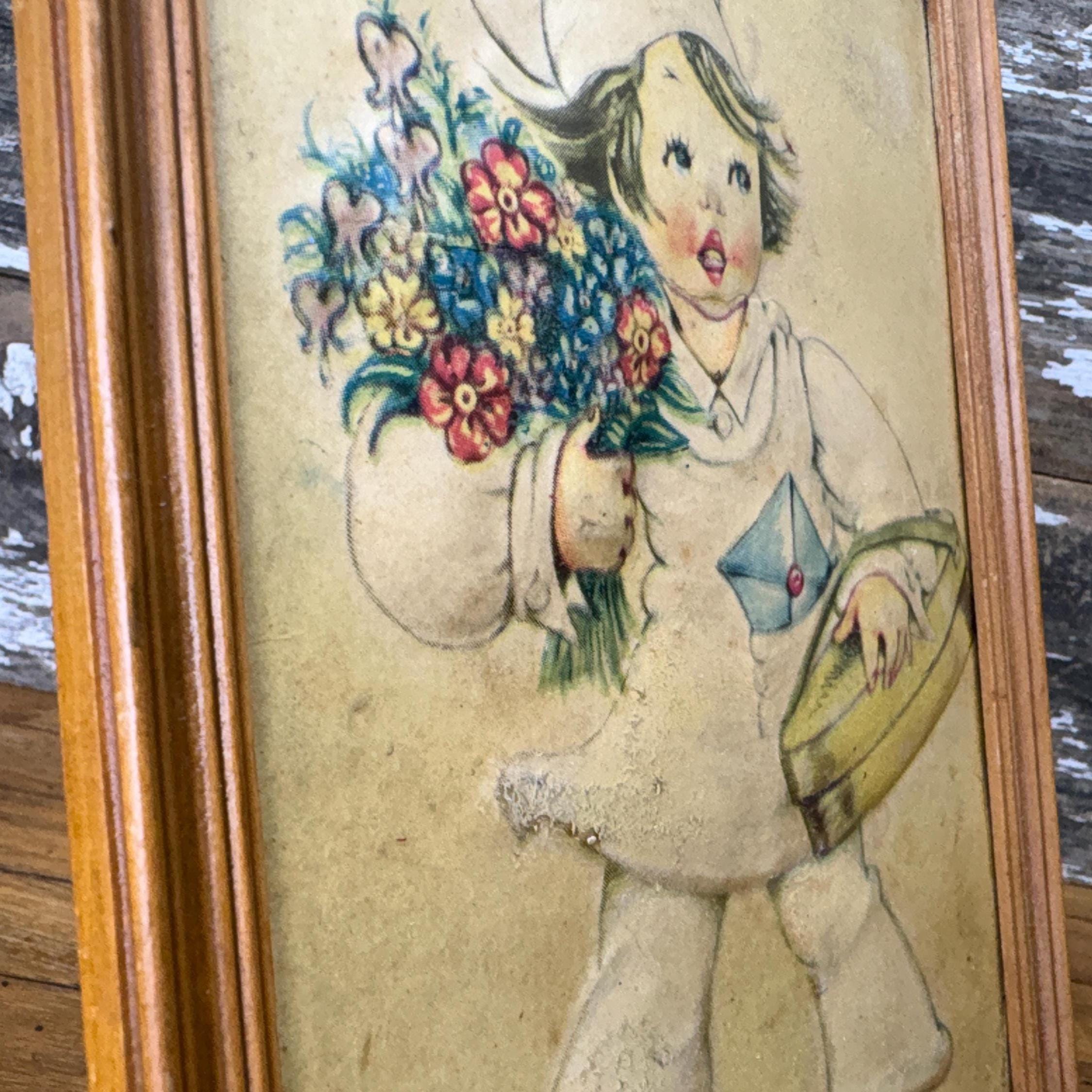 Vintage Embossed Tin Art - Wood Framed Print - Etsy