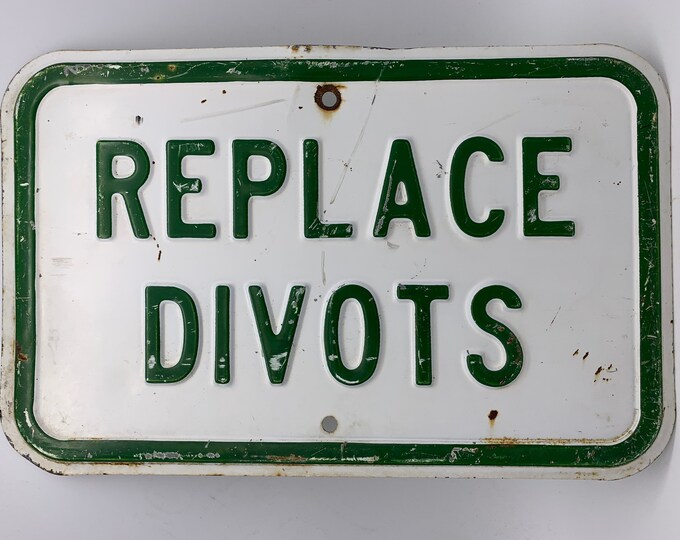 Vintage Replace Divots Golf Course Sign - Etsy