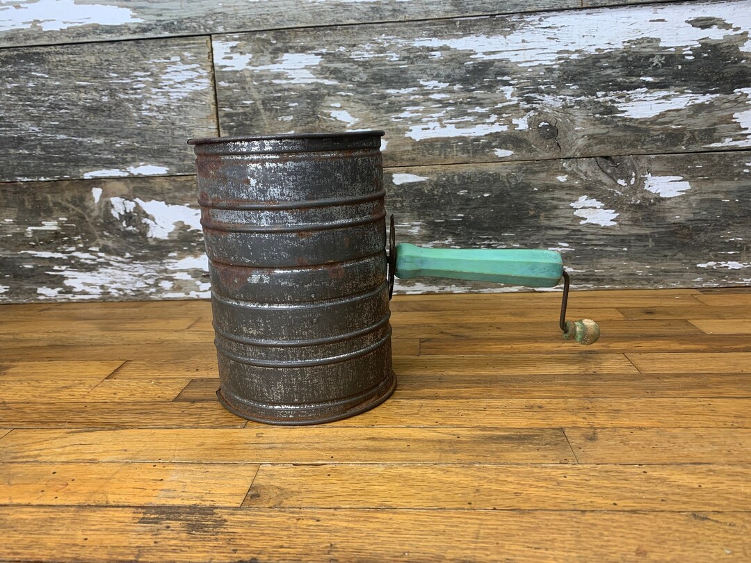 Vintage Flour Sifter Green Handle Bromwell's Tip Top Flour Sifter ...