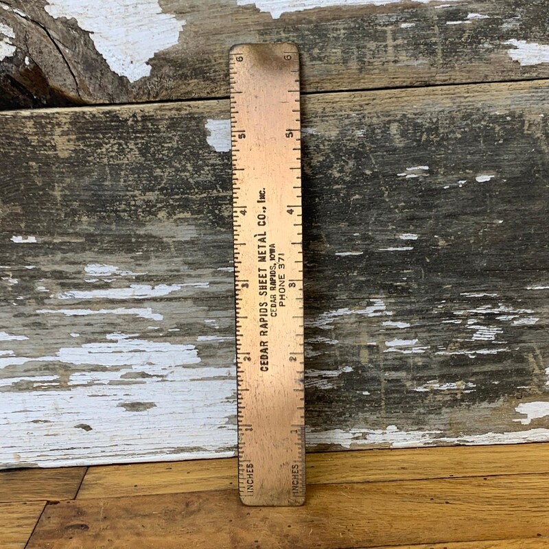Vintage Metal Ruler - Etsy