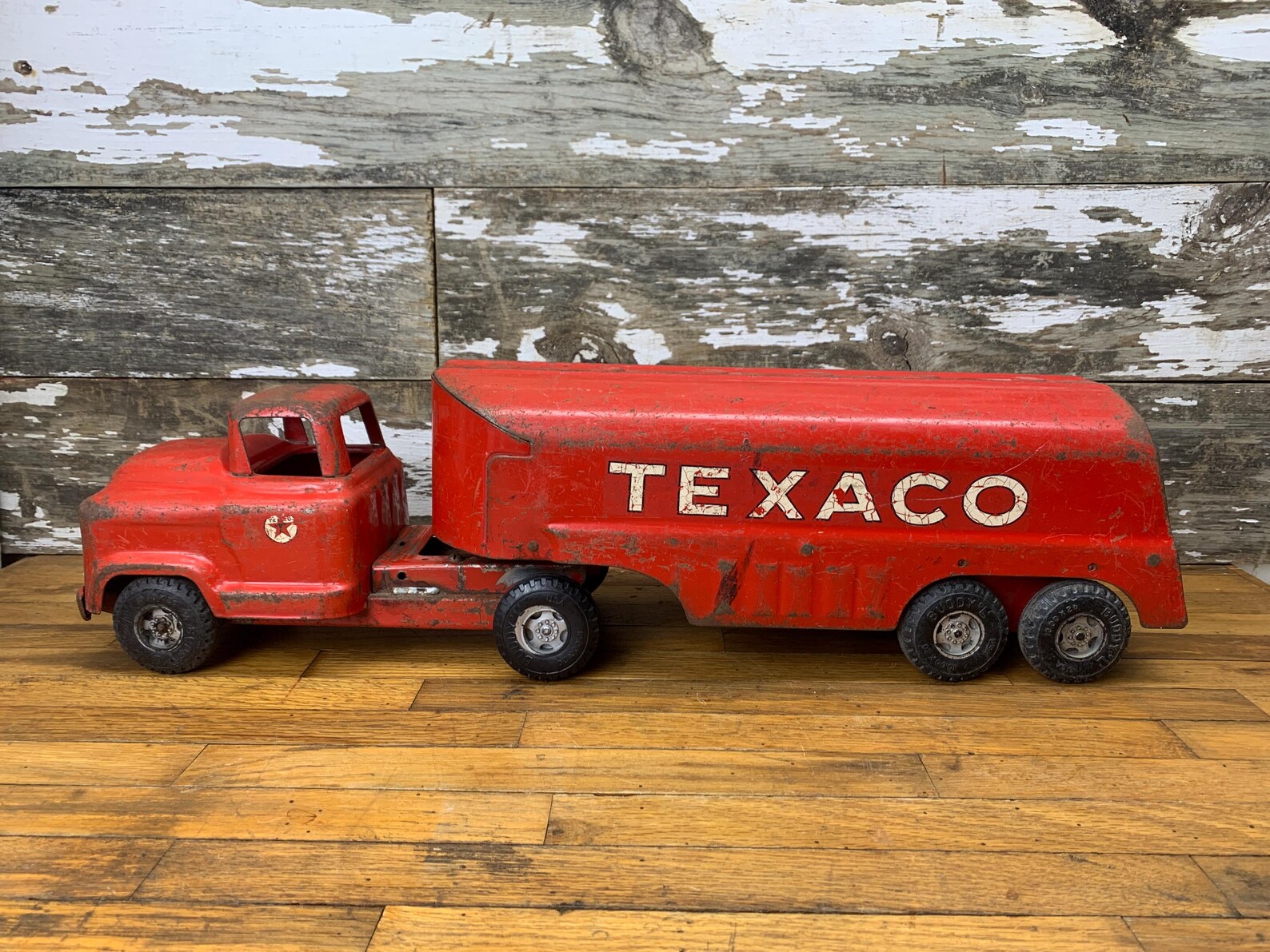 Buddy L Texaco Toy Truck - Antique Fuel Delivery Semi Tanker Truck and ...