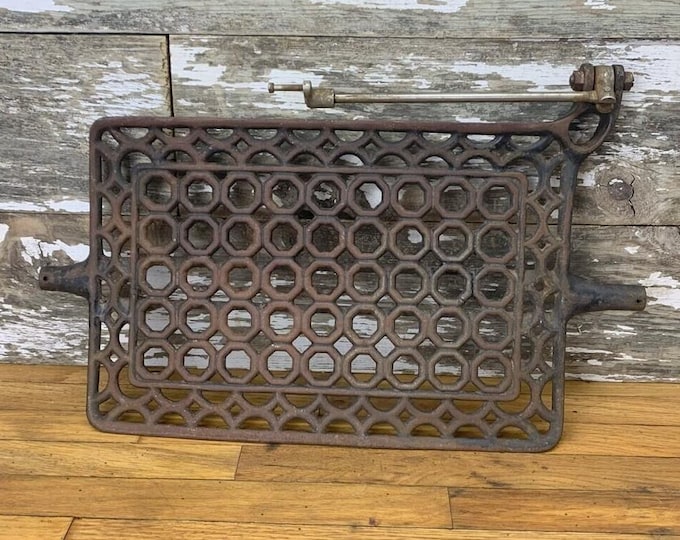 Antique Cast Iron Treadle Sewing Machine Foot Pedal - Honeycomb Pattern ...