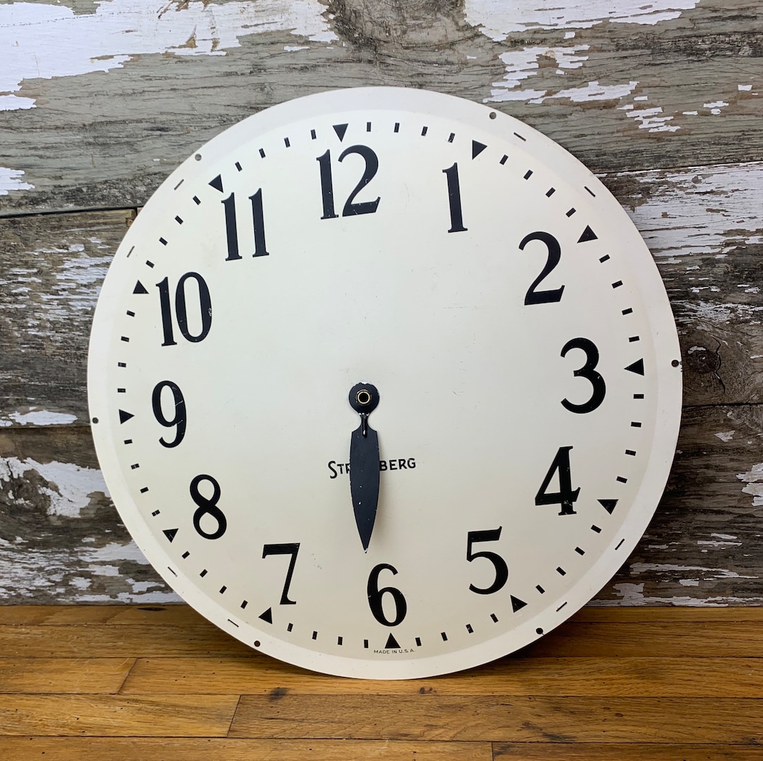 Vintage 12.5 Domed Metal Stromberg Clock Face With Minute Hand and ...