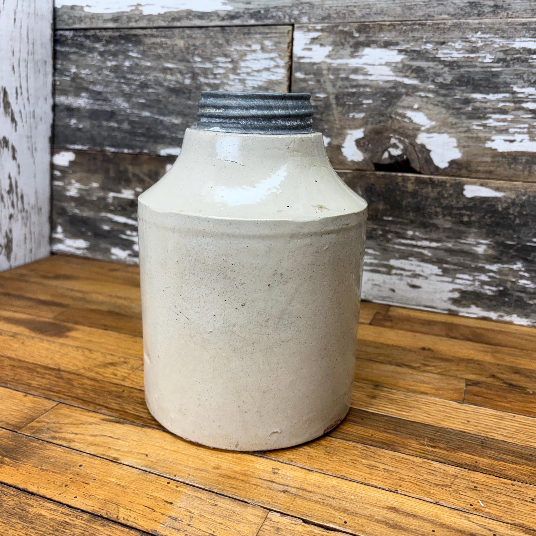 Antique Macomb Pottery Stoneware Crock: Ball Zinc Lid, Illinois - Etsy