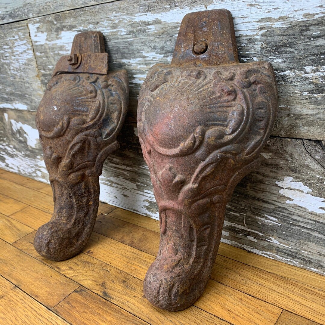 Antique Wood Stove Claw Feet - Cast Iron Stove Legs - Pot Belly Wood ...