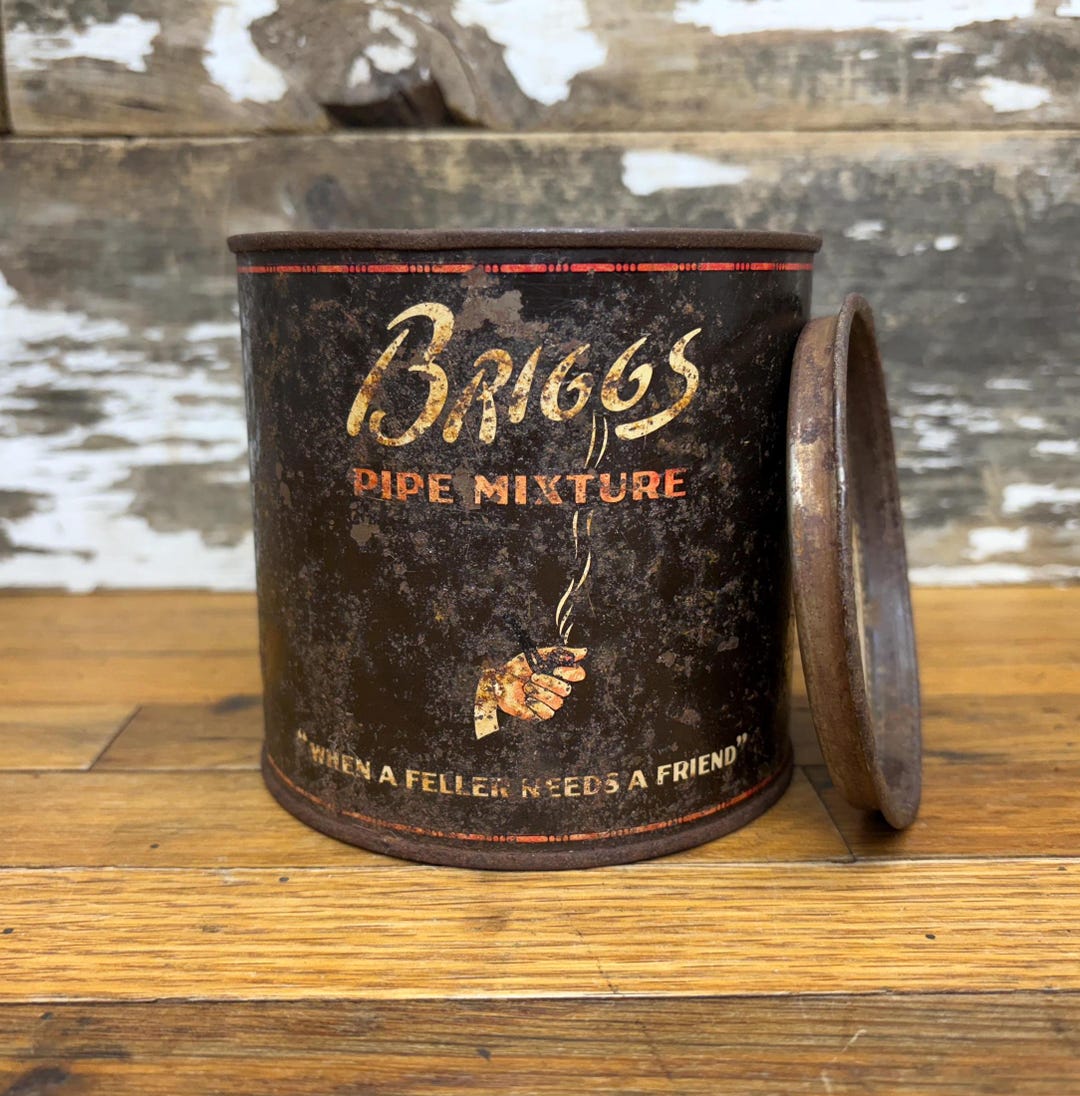 Vintage Briggs Pipe Mixture Tobacco Can With Lid - P.lorillard Company ...