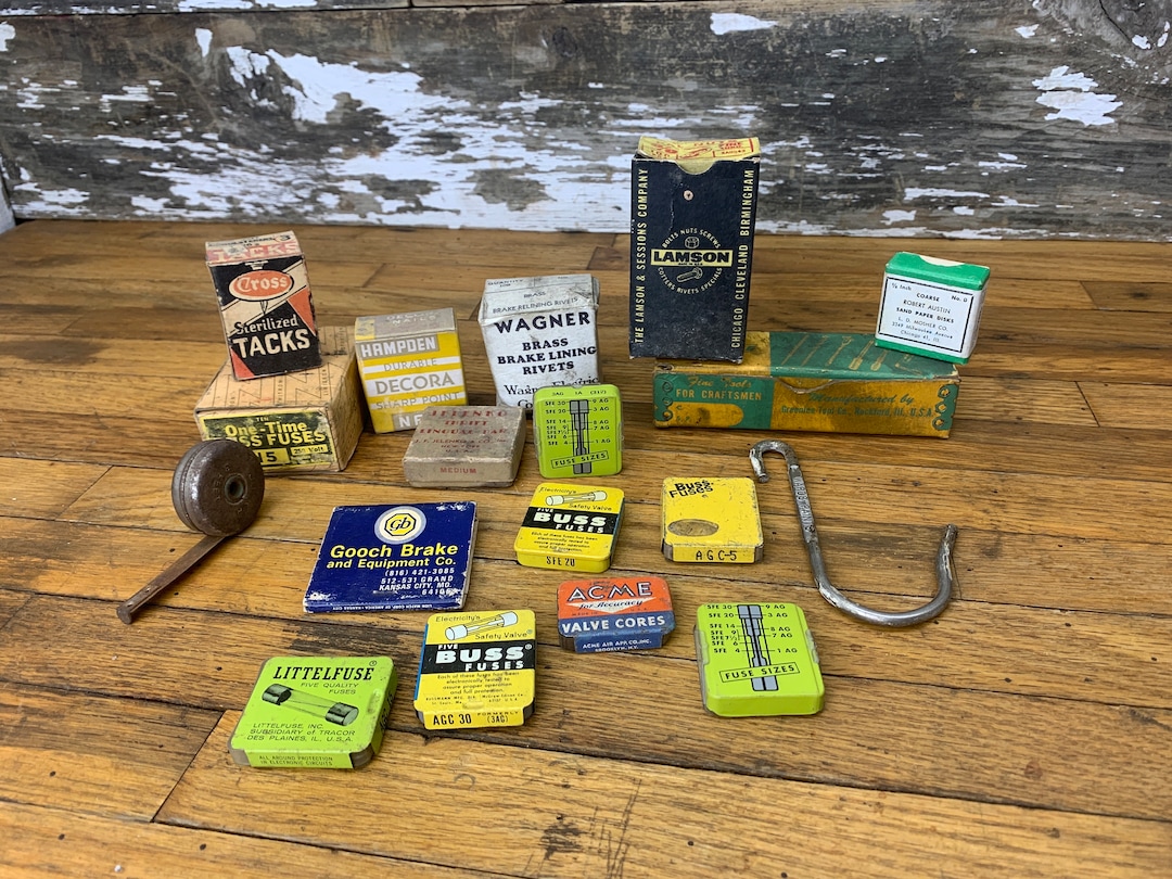 Hardware Advertising Tins and Boxes - Automotive, Hardware, Tool Boxes ...