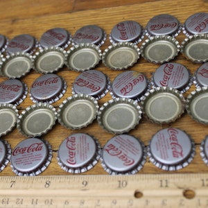 Vintage Unpressed Silver Coca Cola Caps - Unused Coke Caps - Vintage ...