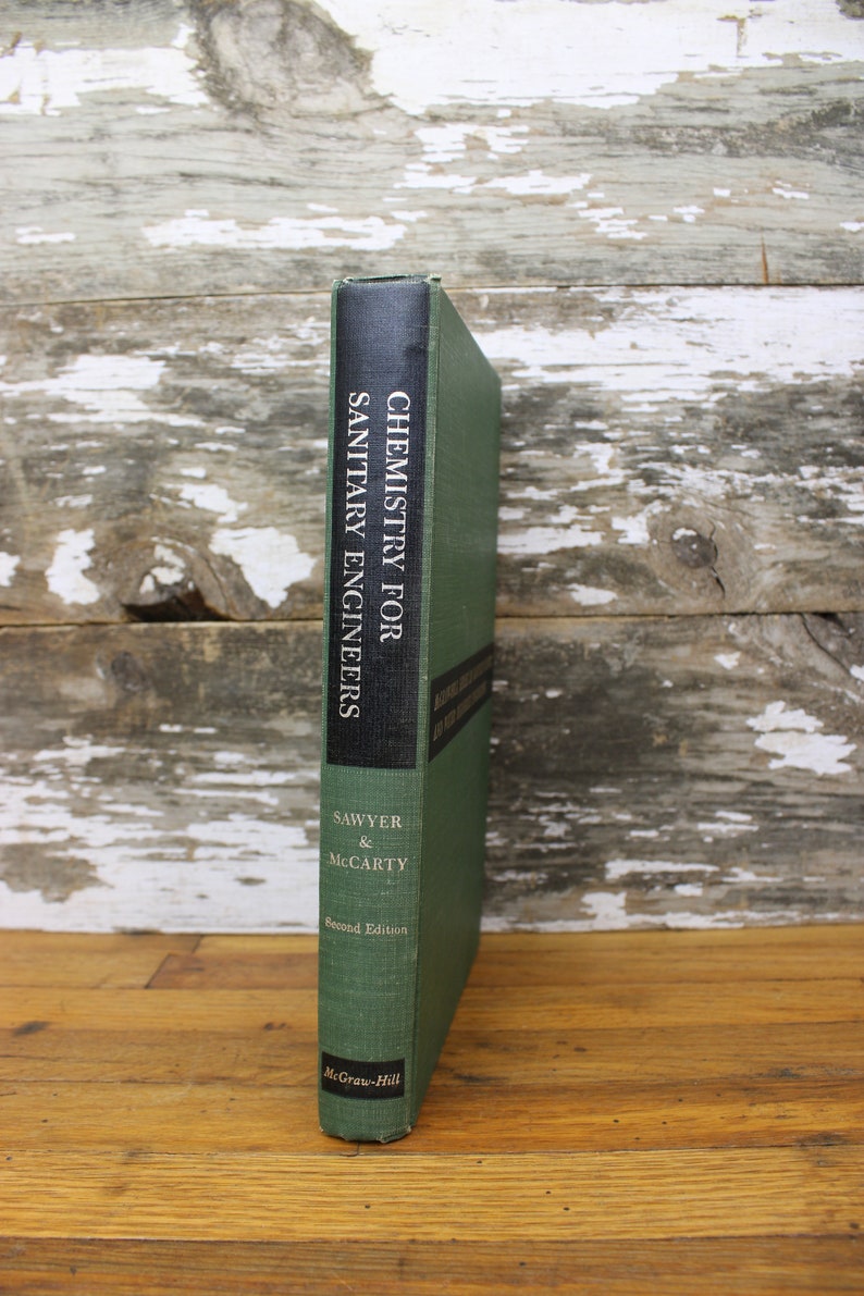 1967 Chemistry for Sanitary Engineers Hardcover Book - Etsy
